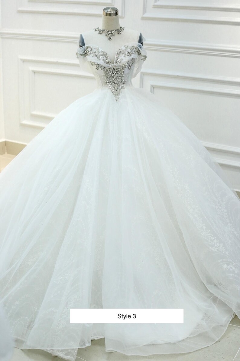 Majestic Queen Style Sleeves Sparkly Beaded Crystals White - Etsy