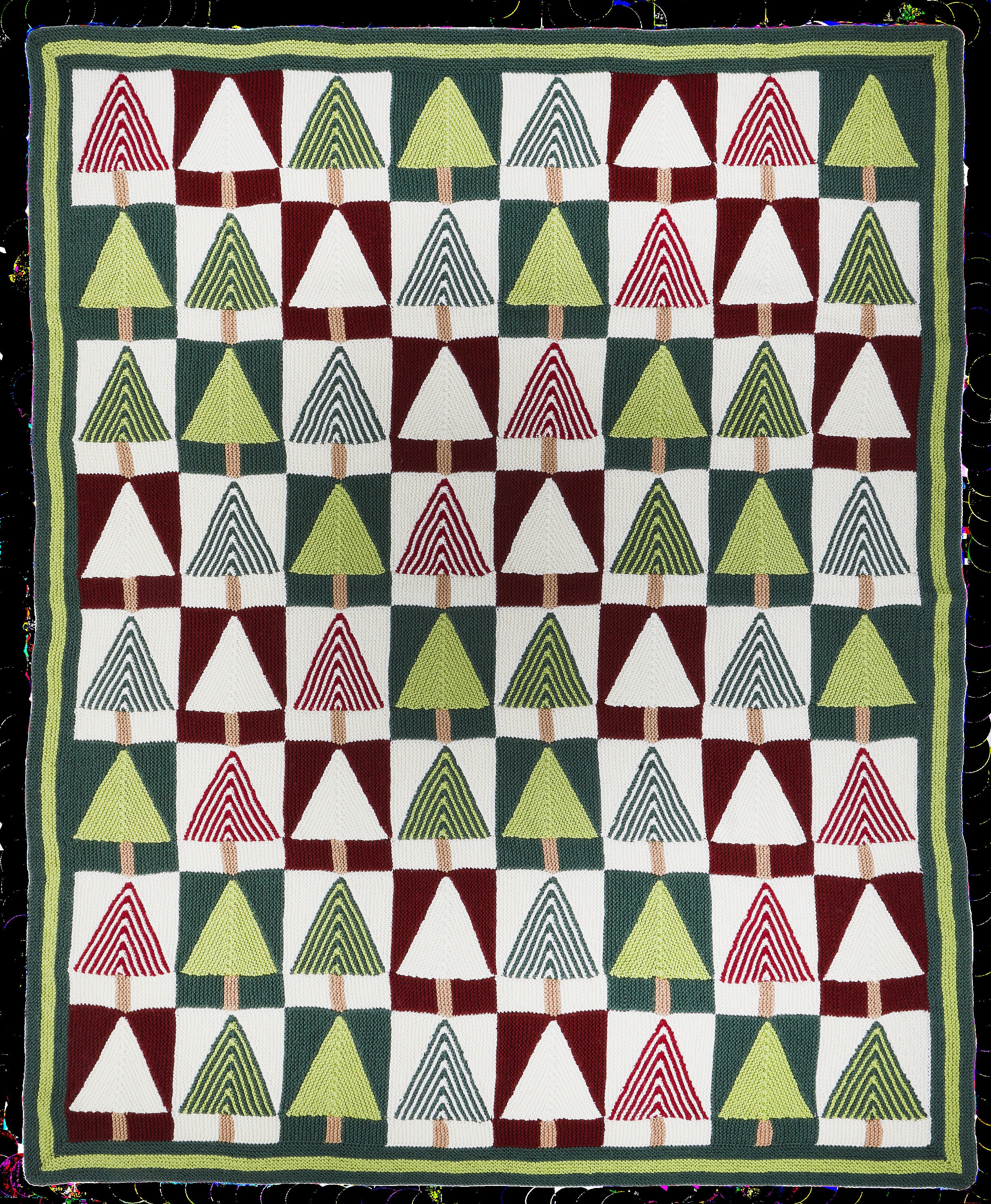 Christmas Tree Lot Blanket Knitting Pattern - Etsy
