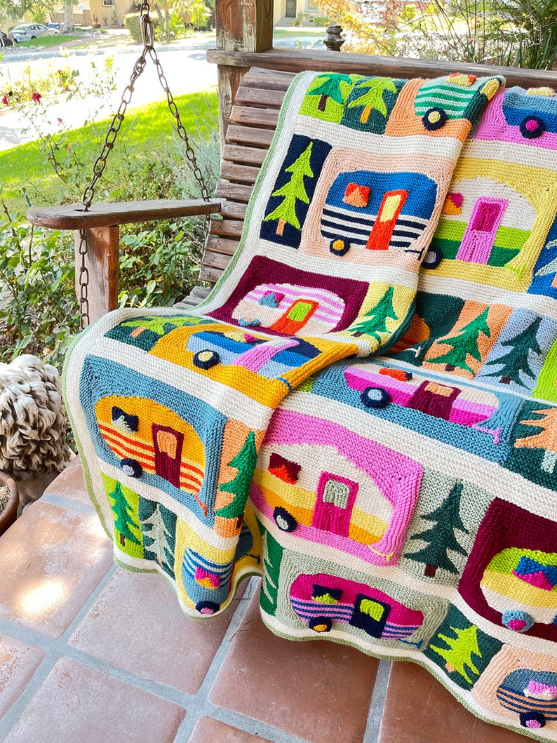 Camp Along Blanket - Knitting Pattern - Etsy
