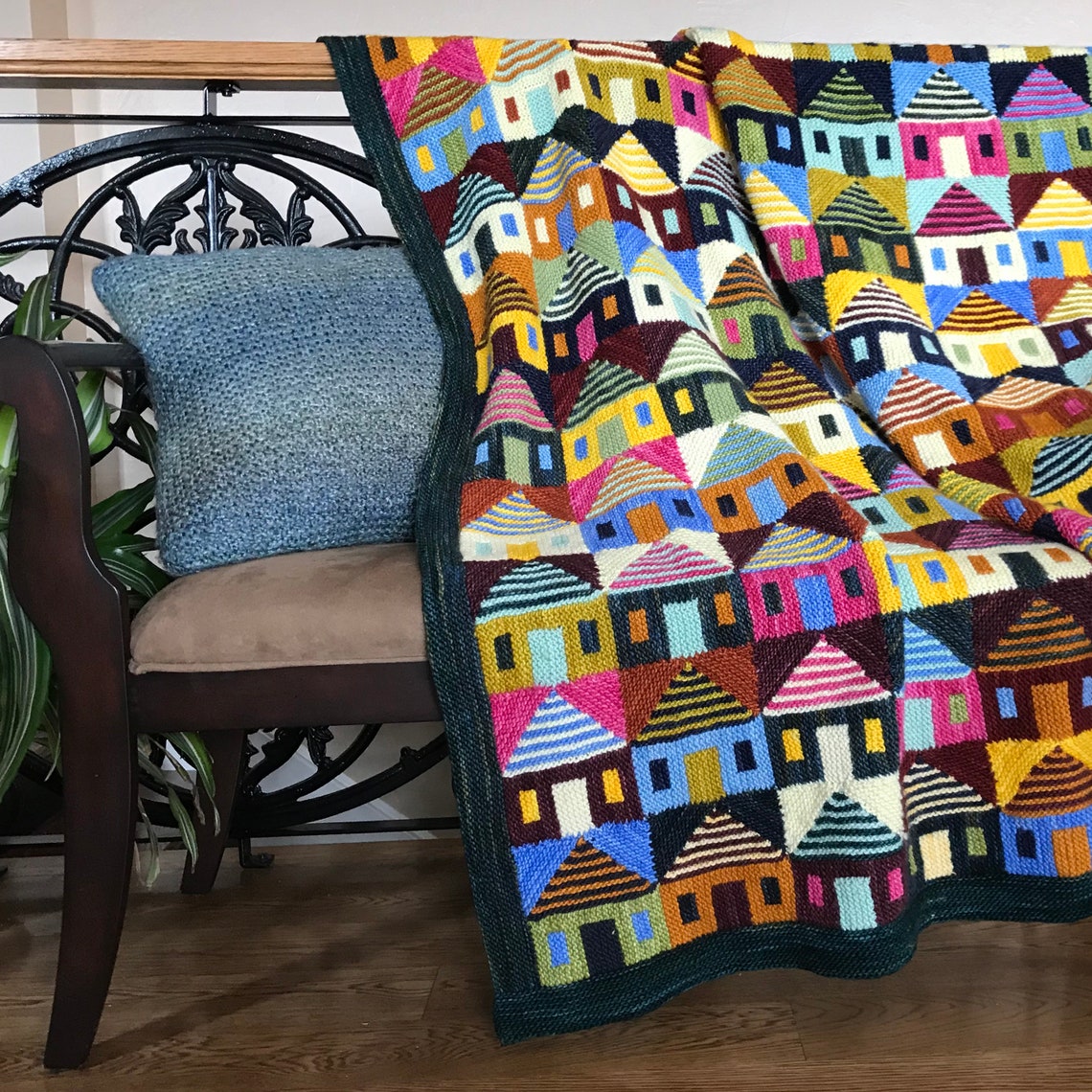 Safe at Home Blanket Knitting Pattern - Etsy UK