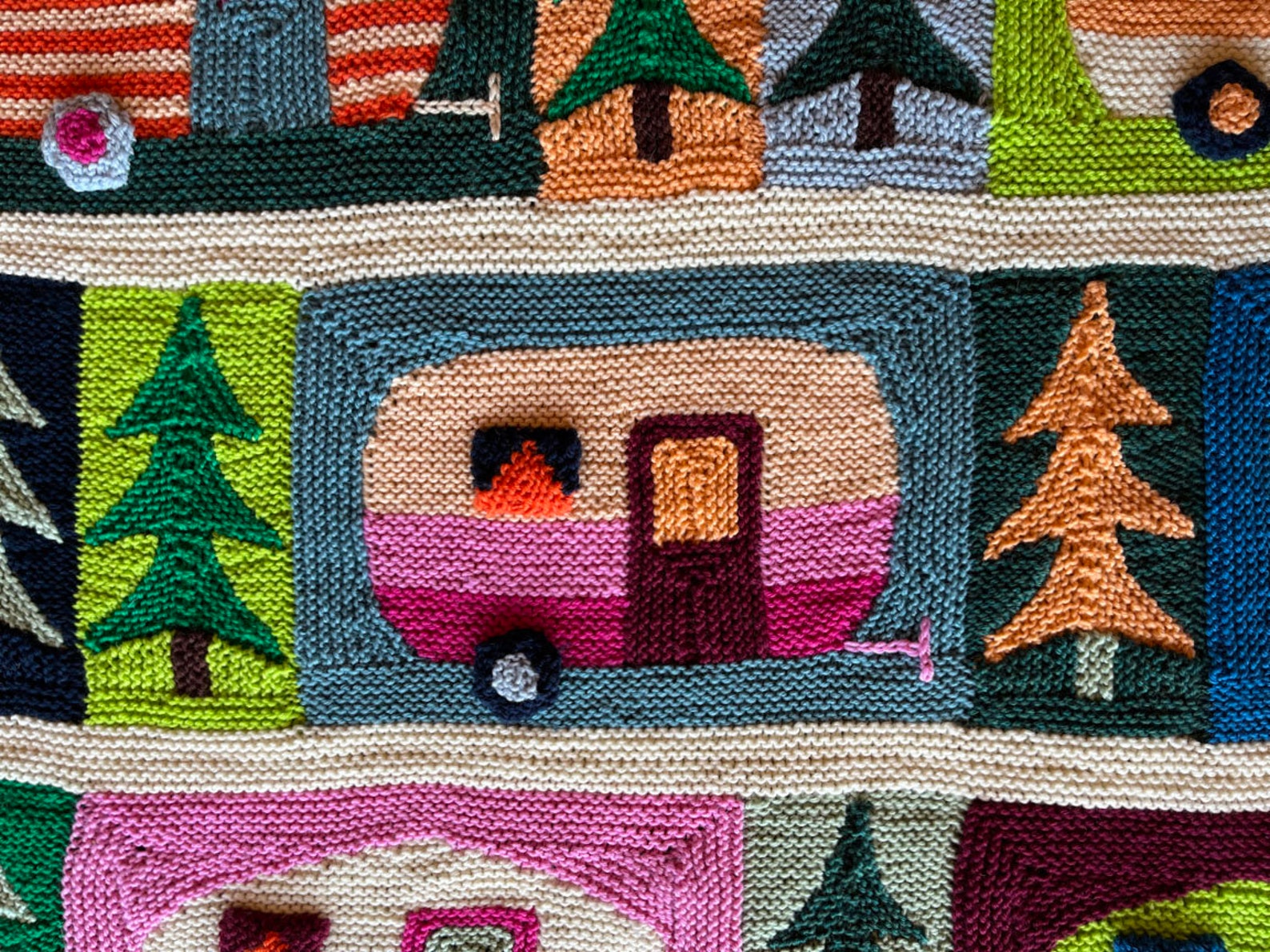 Camp Along Blanket - Knitting Pattern - Etsy