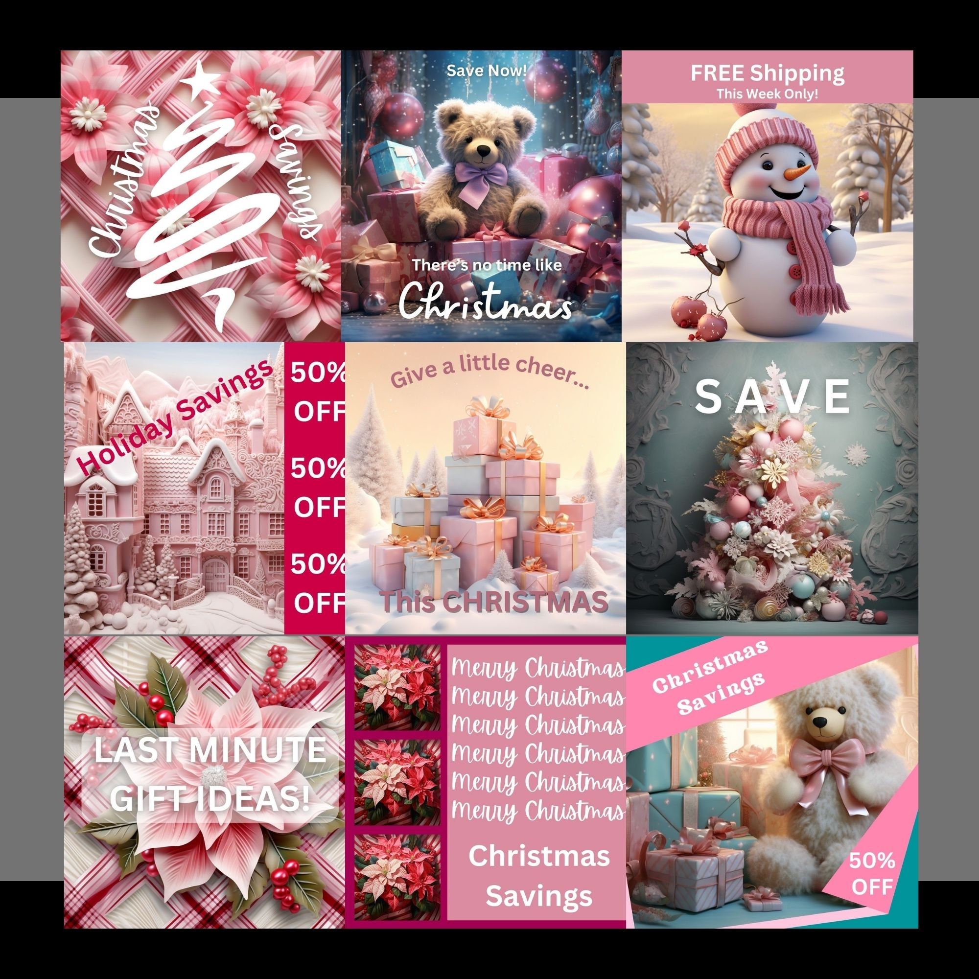 Christmas Instagram Template Christmas Template Canva Template ...