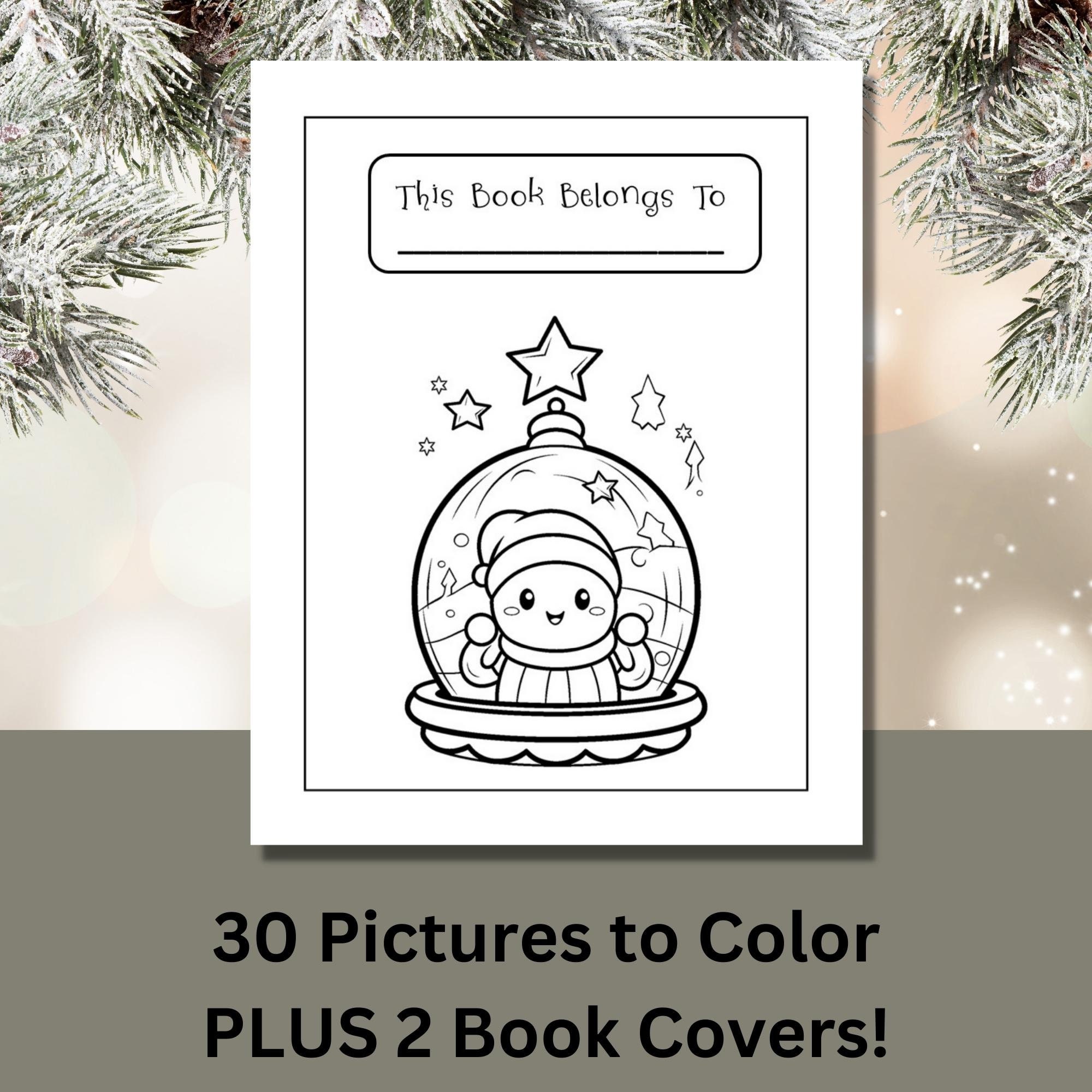 Kawaii Christmas Coloring Pages for Kids PLR Coloring Book - Etsy