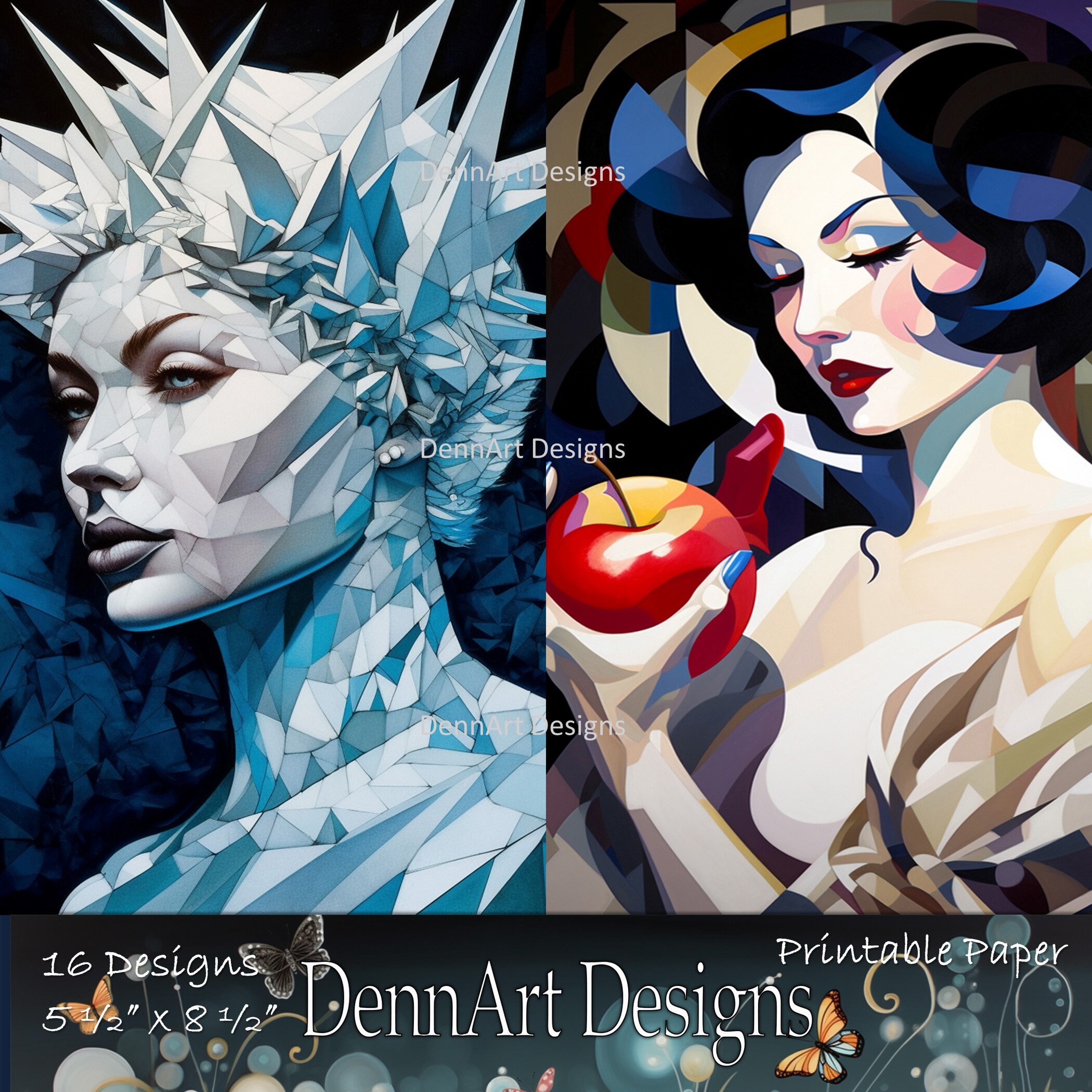 Fairy Tale Half Paper Scrapbooking Paper Scrapbook Printable Paper Junk ...