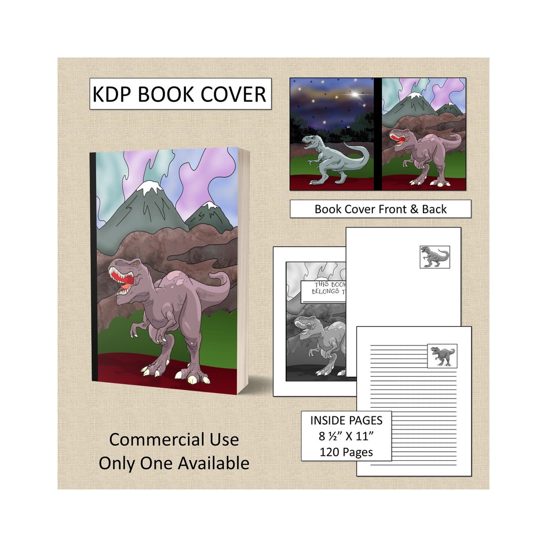 Dinosaur Book Cover Design KDP Book Cover Kindle Cover Template KDP ...