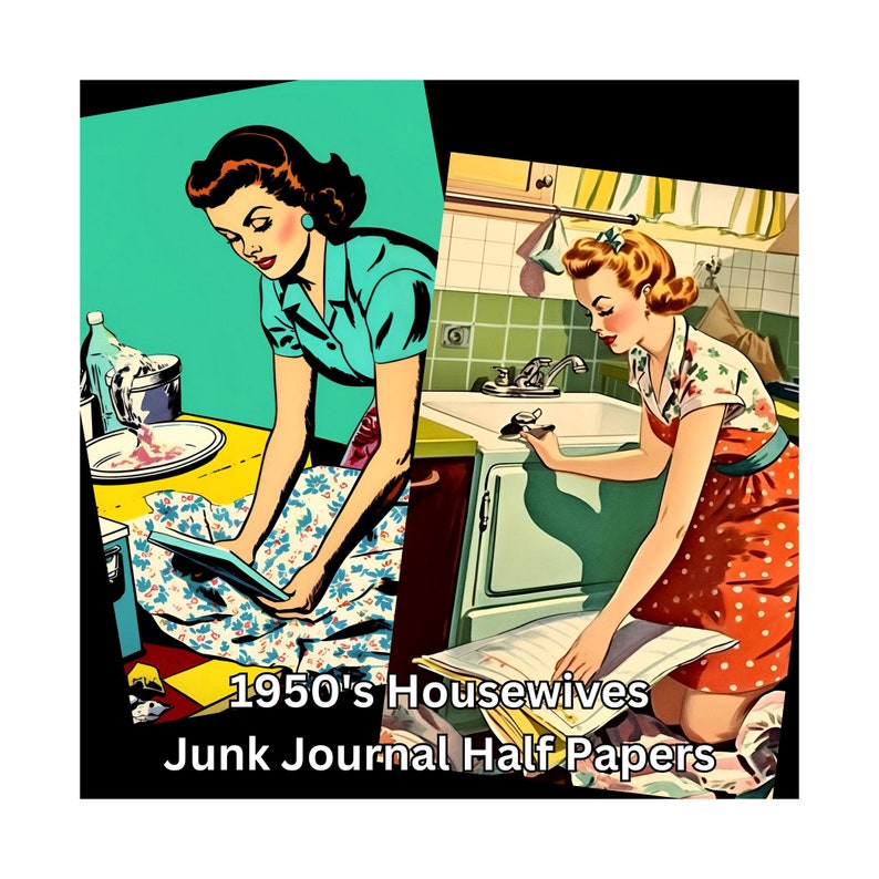 Retro 1950's Junk Journal Kit Retro Ephemera 1950 Scrapbooking Card 50 ...