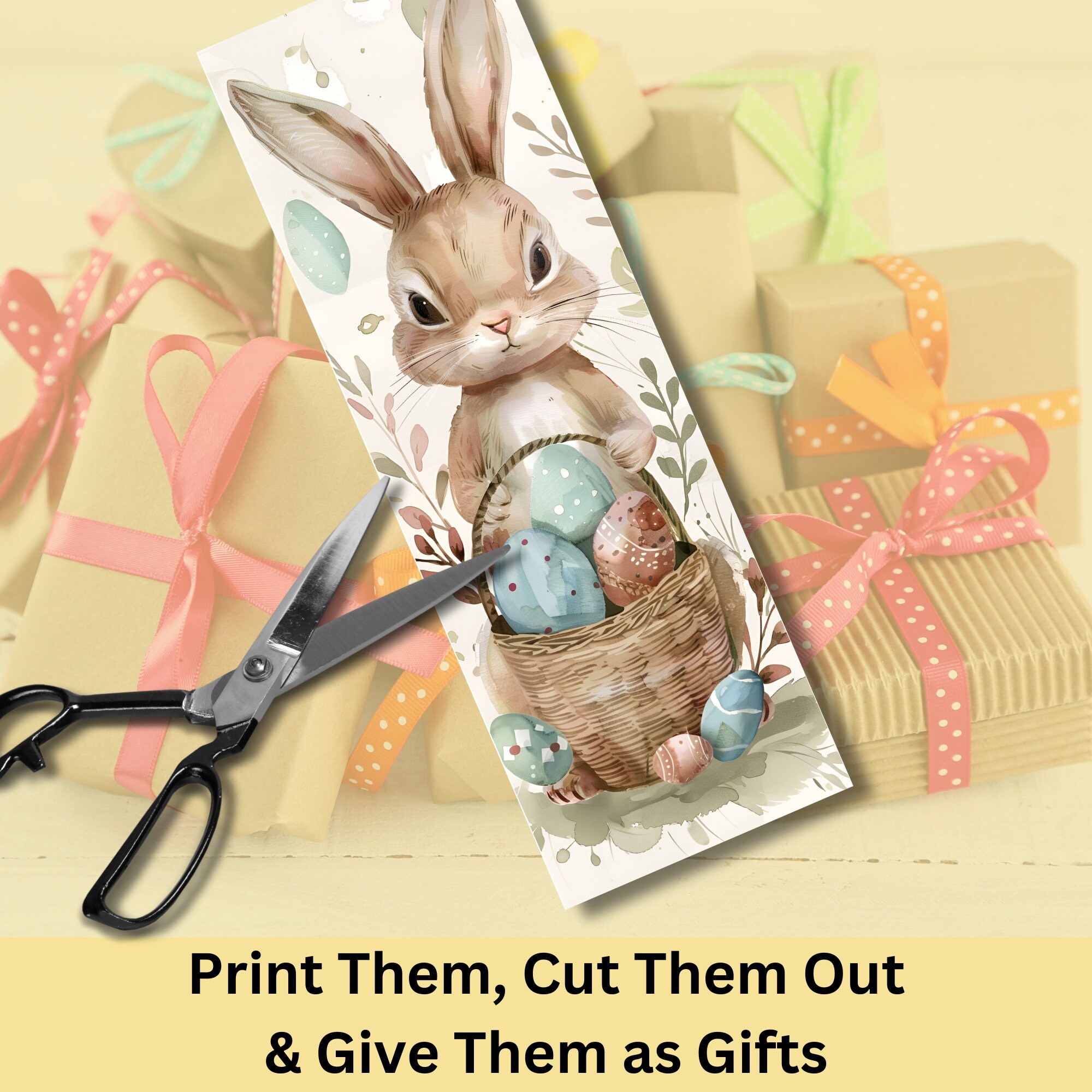Boho Easter Bunny Bookmarks Set Cute Bunny Bookmarks Book Lovers Gifts ...
