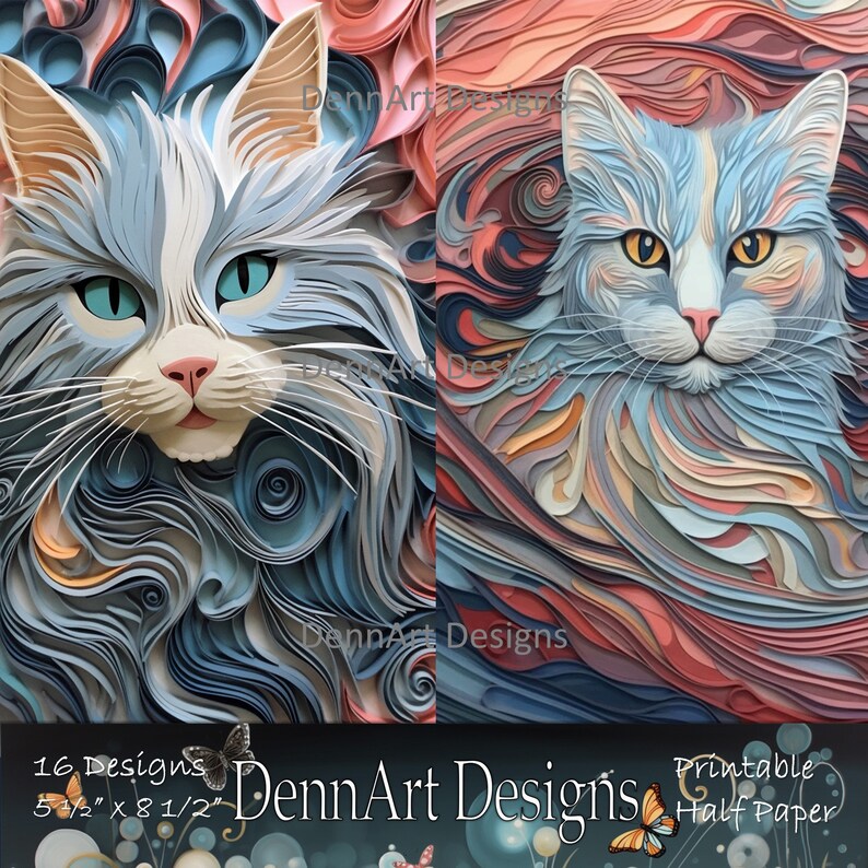 Cat Scrapbook Paper Printable Paper Scrapbooking Paper Junk Journal ...