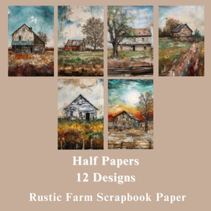 Rustic Farm Junk Journal Half Paper A5 Collage Paper A5 Junk Journal ...