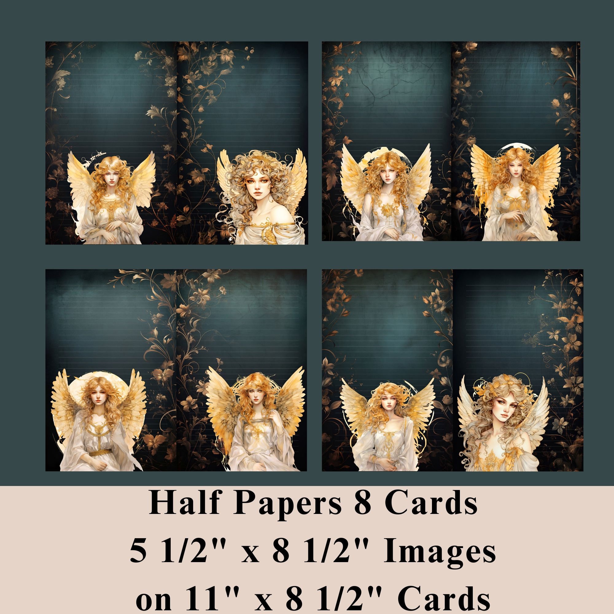 Angel Junk Journal Angel Scrapbook Page Printable Junk Journal Half ...