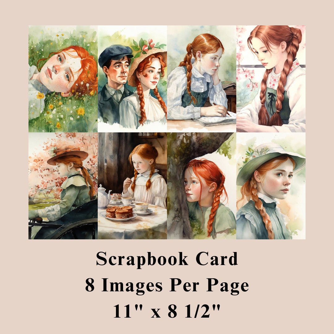 Anne of Green Gables Scrapbook Half Papers Scrapbooking Paper for Junk ...