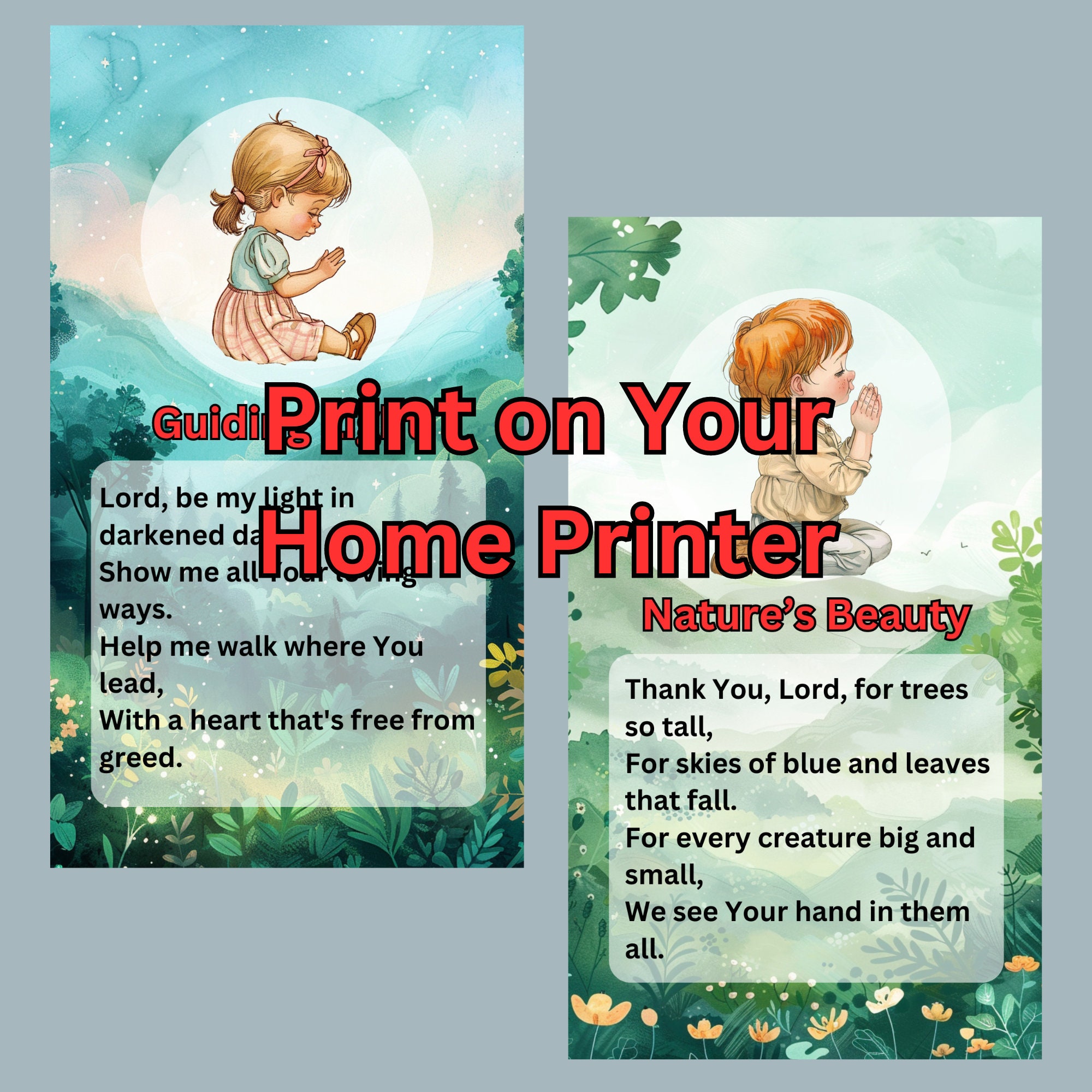 Printable Kids Prayer Cards | 24 Original Prayers for Children ...