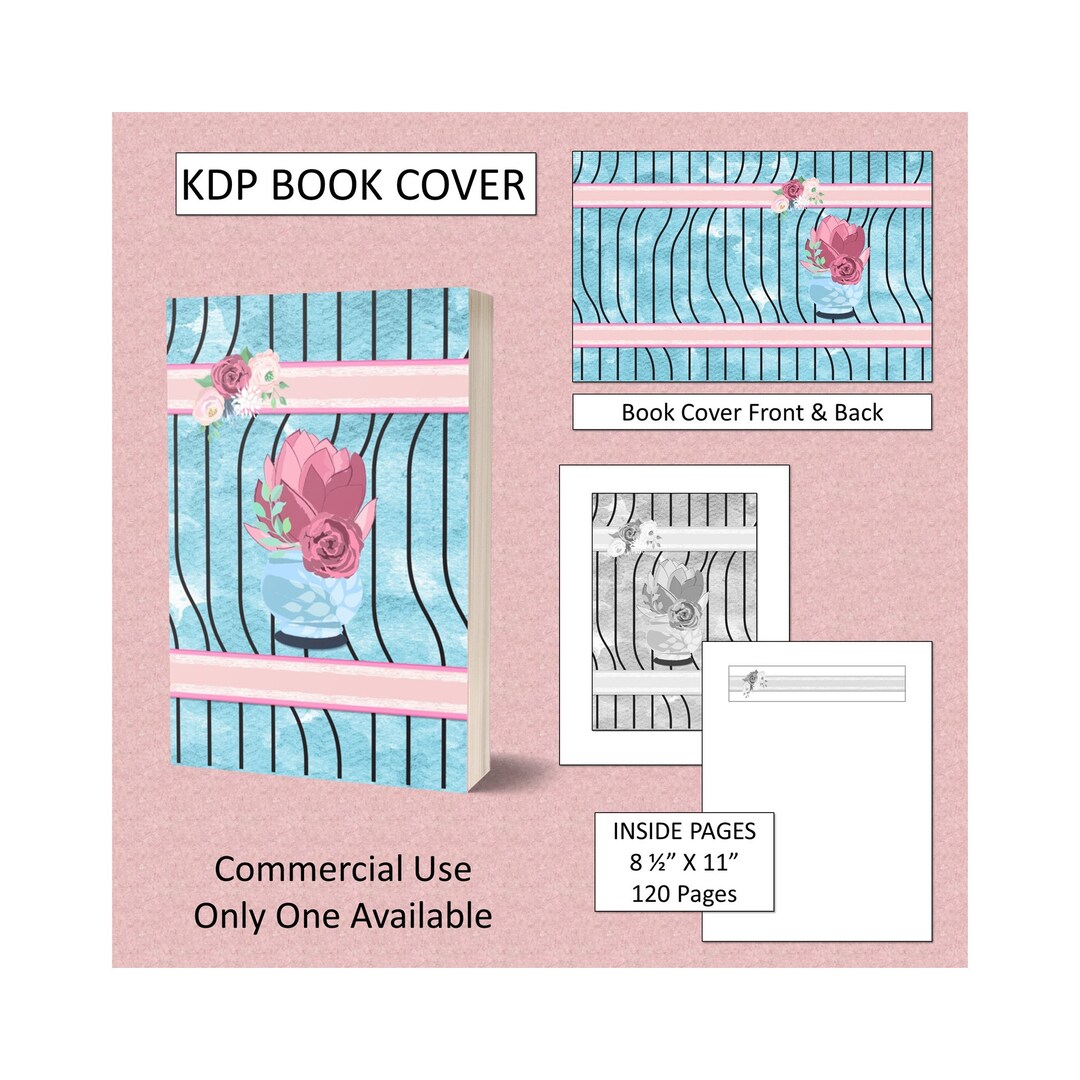 Cute Cactus Theme Cover Design KDP Book Cover Kindle Cover Template KDP ...