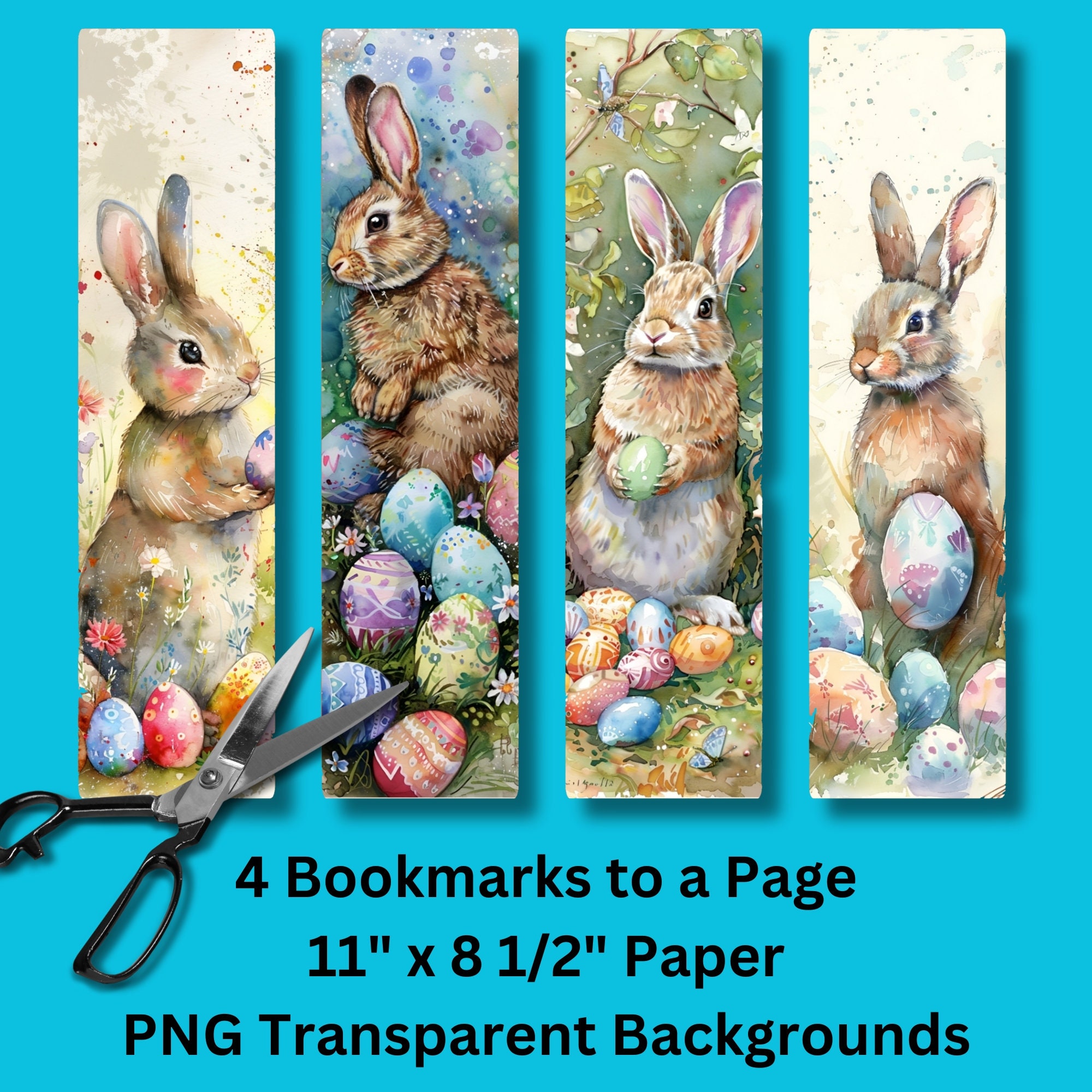 Easter Bookmarks Easter Bunny Bookmark Bunny Bookmark Rabbit Bookmark ...