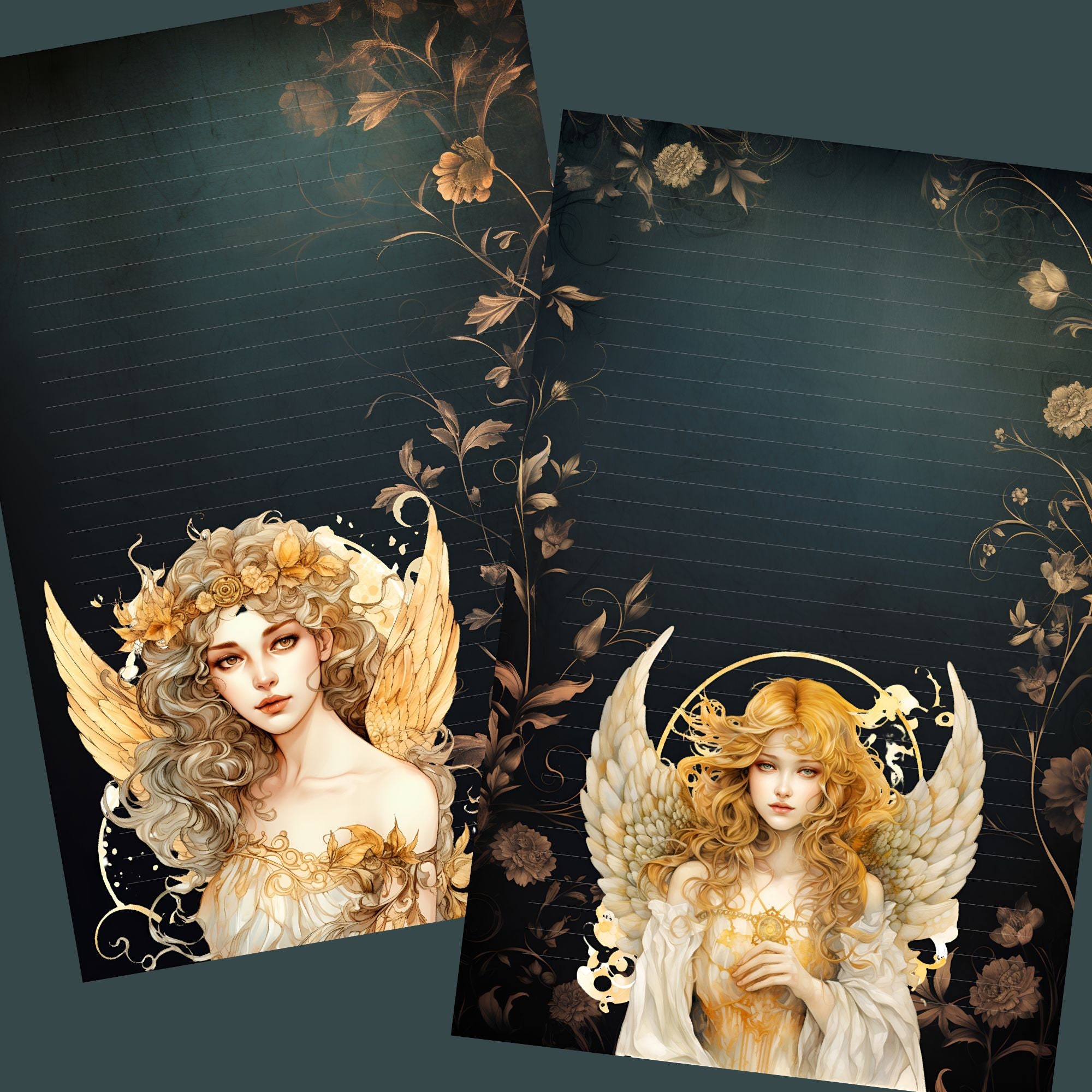 Angel Junk Journal Angel Scrapbook Page Printable Junk Journal Half ...