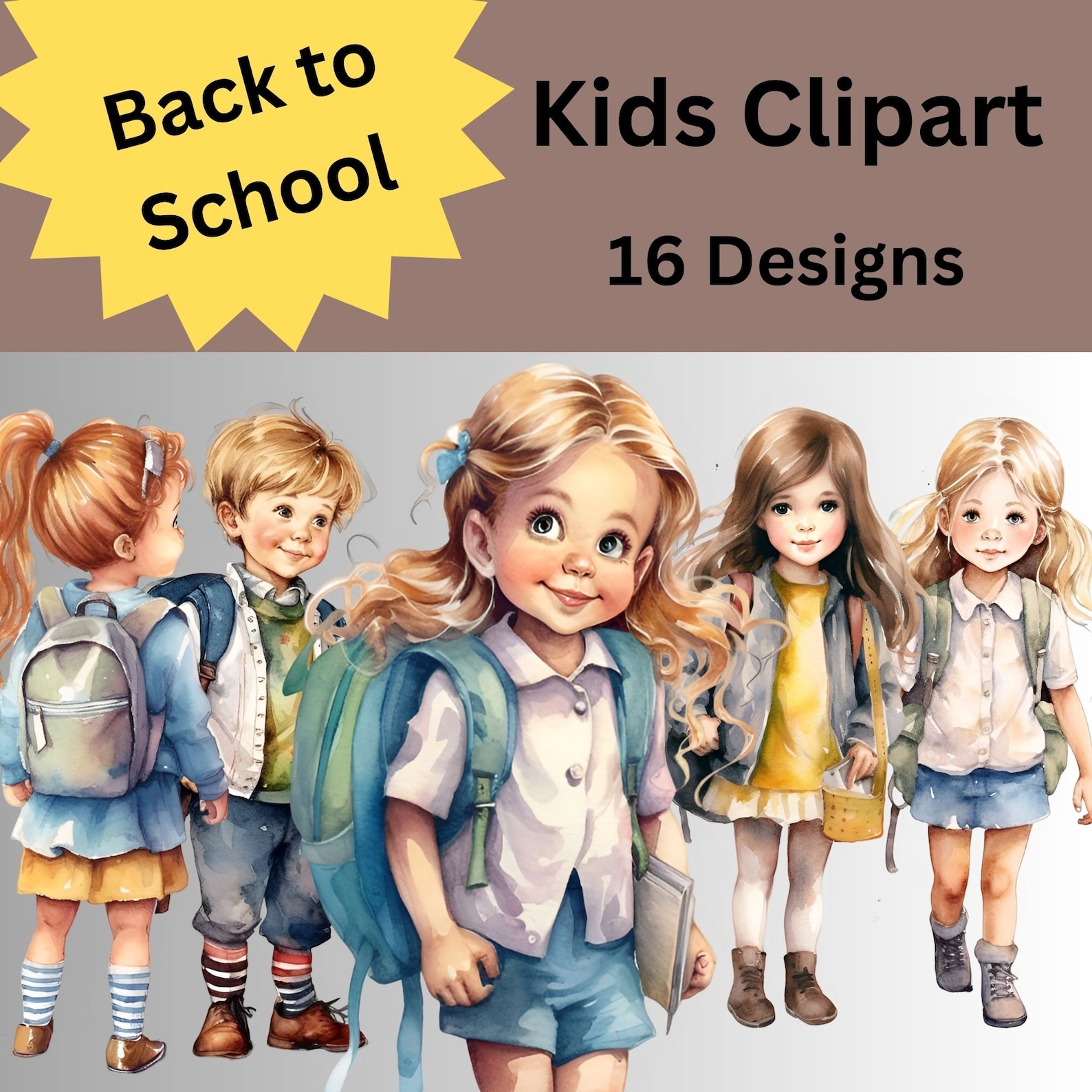 School Boy Girl Clipart PNG Back to School Kids Clipart Bundle School ...