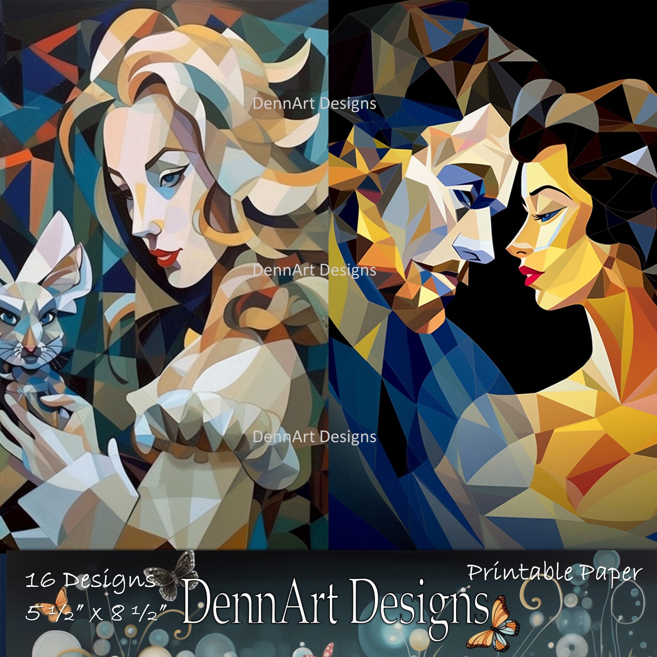 Fairy Tale Half Paper Scrapbooking Paper Scrapbook Printable Paper Junk ...