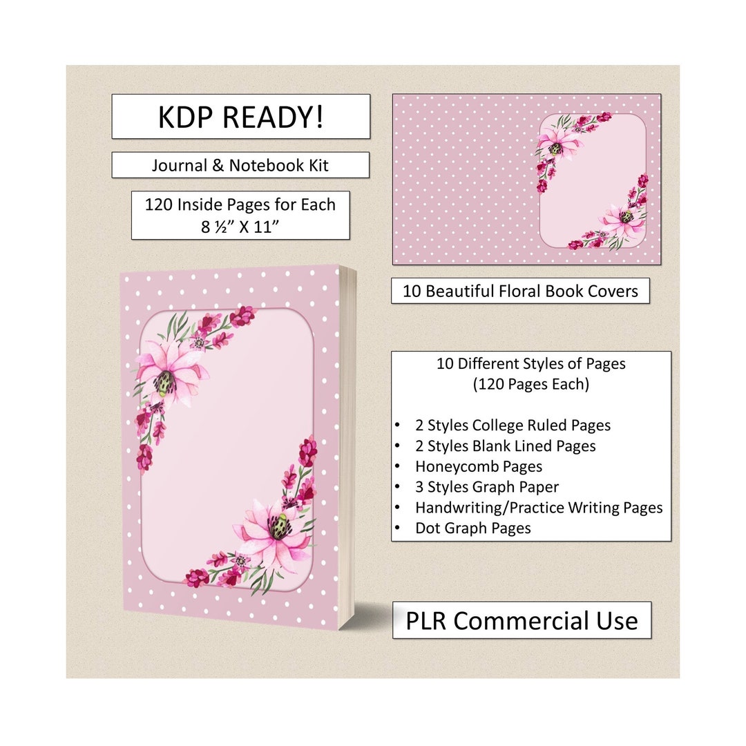 Complete KDP Kit Journal Notebook Template With 10 Book Covers Instant ...