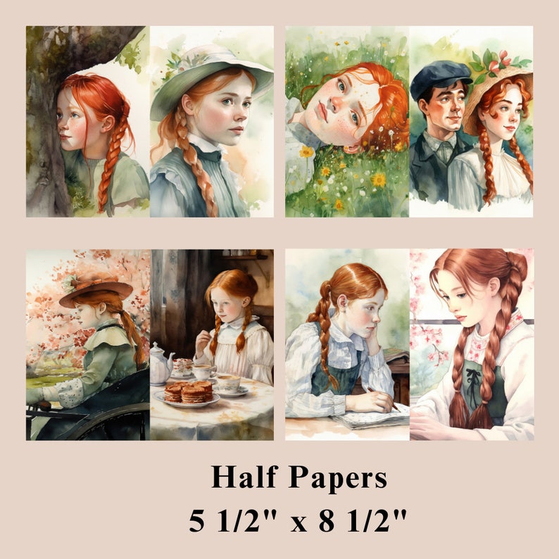 Anne of Green Gables Scrapbook Half Papers Scrapbooking Paper for Junk ...