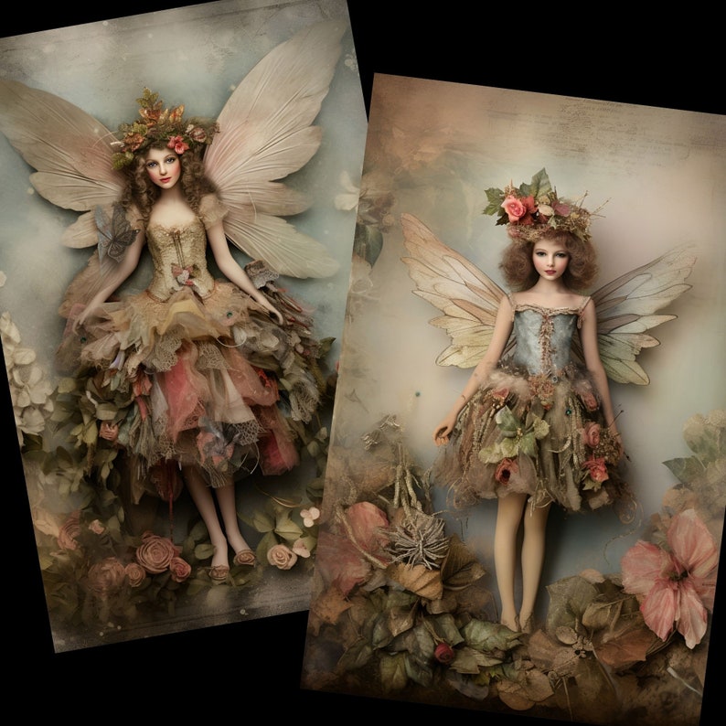 Fairies Junk Journal Paper Fairy Scrapbooking Kit Vintage Fairy Paper ...