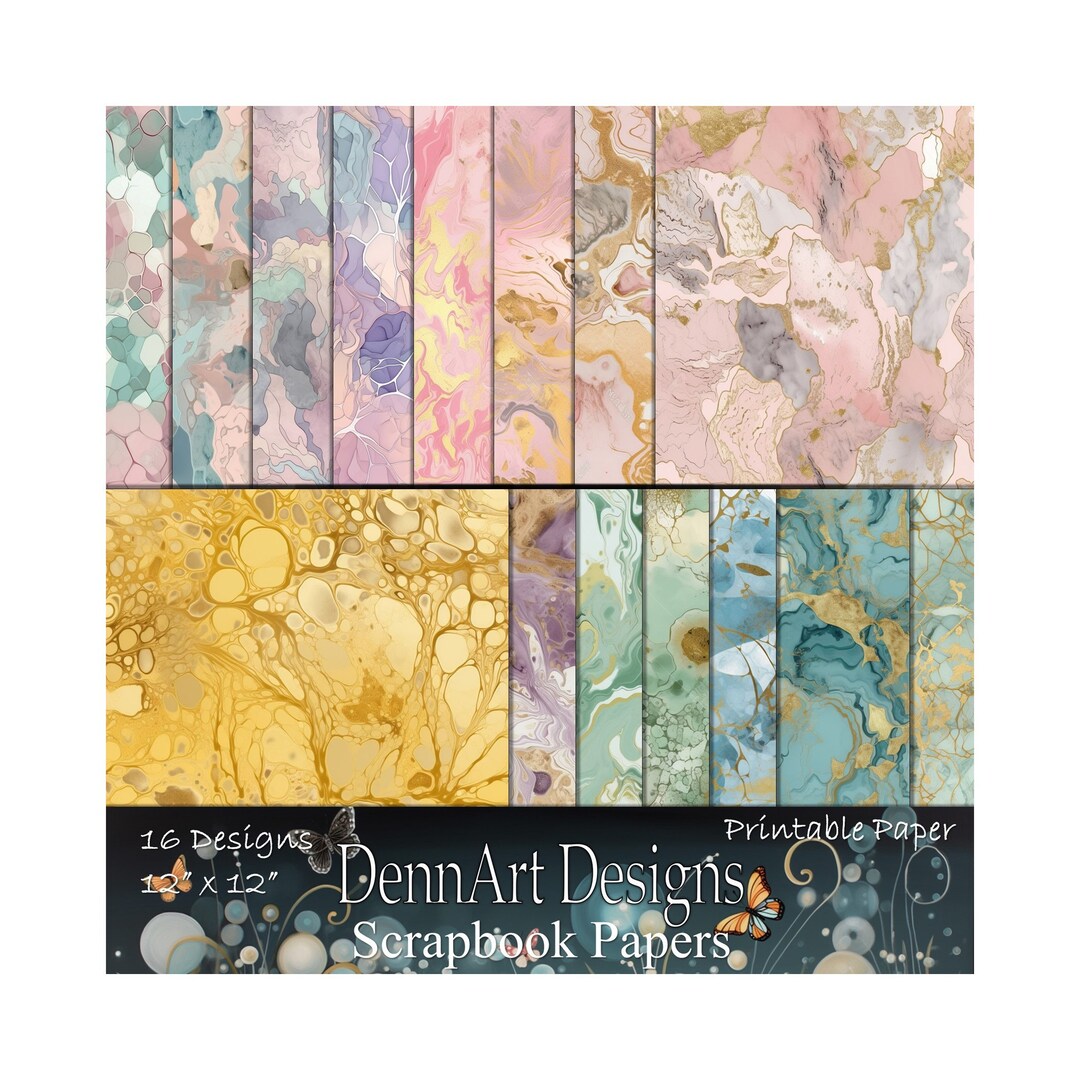 Scrapbook Paper Design Scrapbooking Paper Printable Paper Junk Journal ...