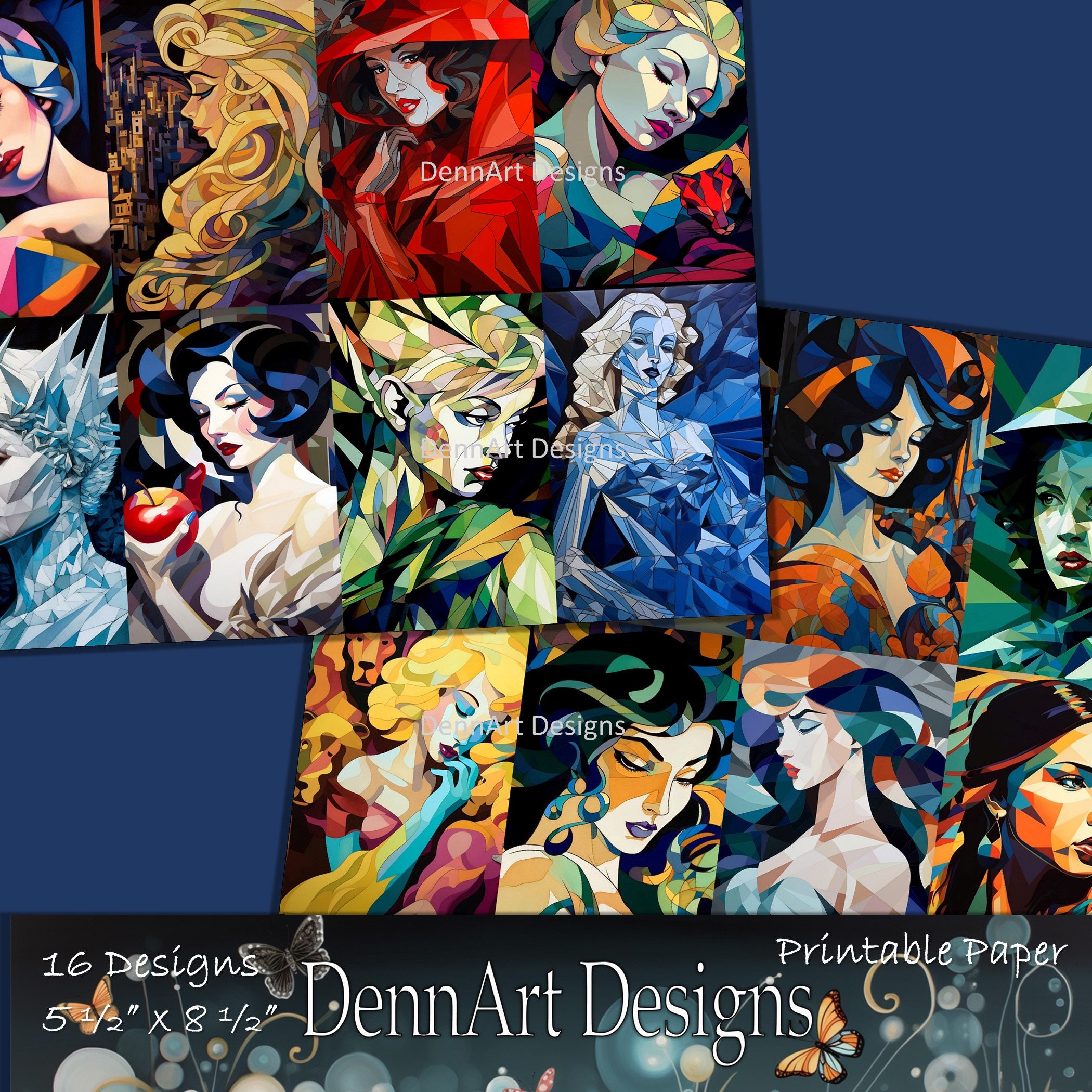 Fairy Tale Half Paper Scrapbooking Paper Scrapbook Printable Paper Junk ...