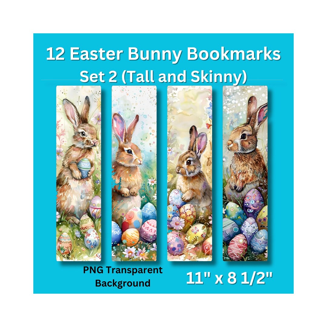 Easter Bookmarks Easter Bunny Bookmark Bunny Bookmark Rabbit Bookmark ...