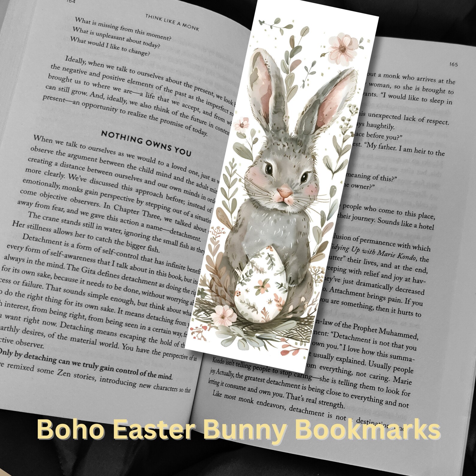 Boho Easter Bunny Bookmarks Set Cute Bunny Bookmarks Book Lovers Gifts ...