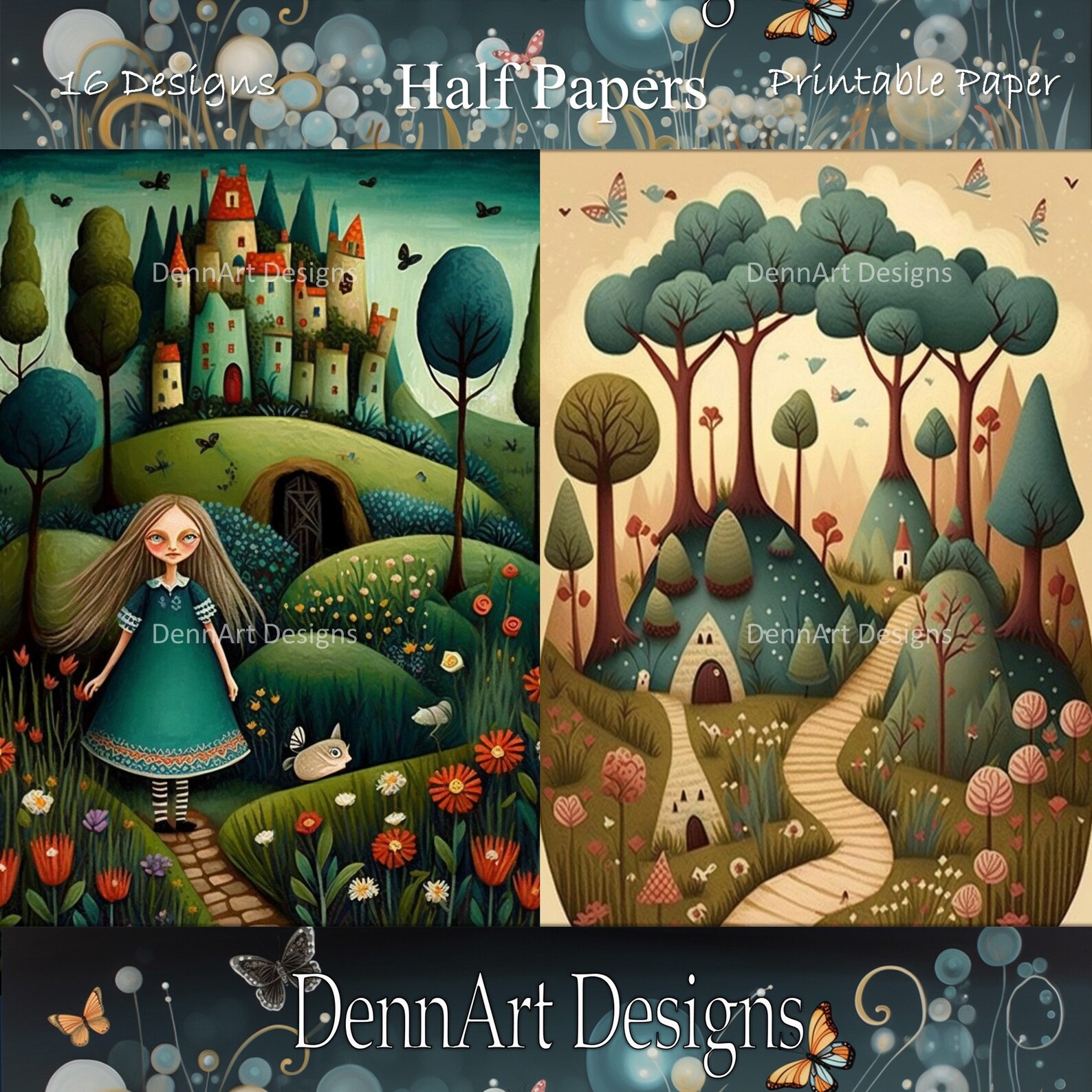 Scrapbook Paper Alice in Wonderland Scrapbooking Paper Printable Paper ...