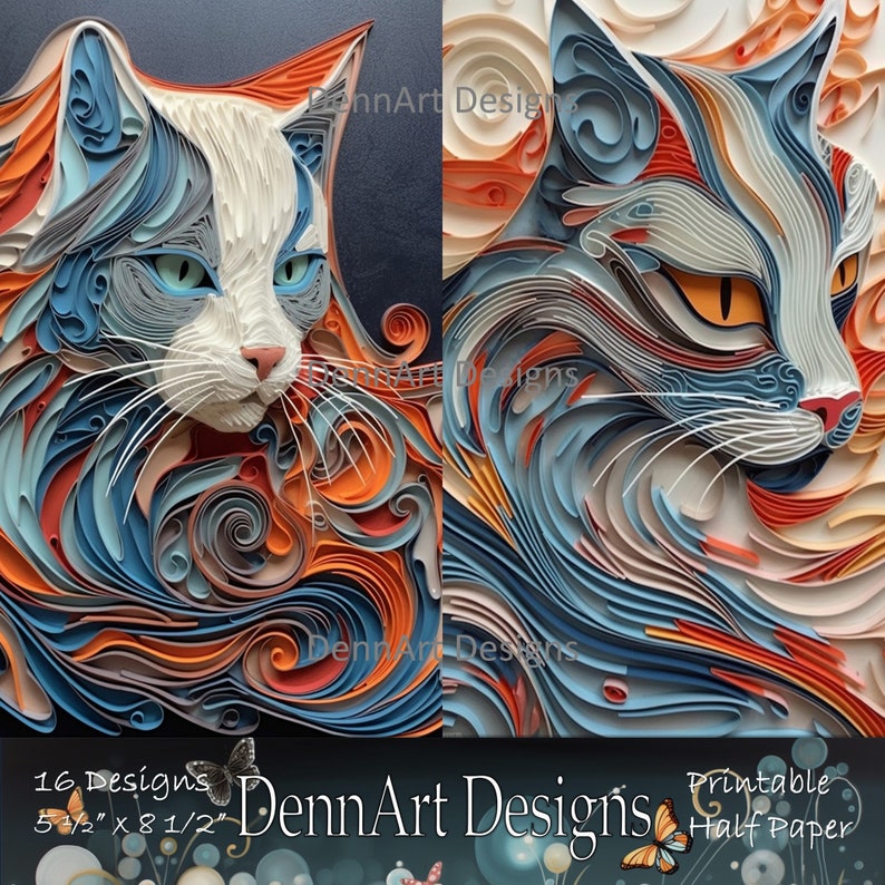 Cat Scrapbook Paper Printable Paper Scrapbooking Paper Junk Journal ...