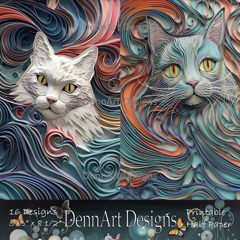 Cat Scrapbook Paper Printable Paper Scrapbooking Paper Junk Journal ...