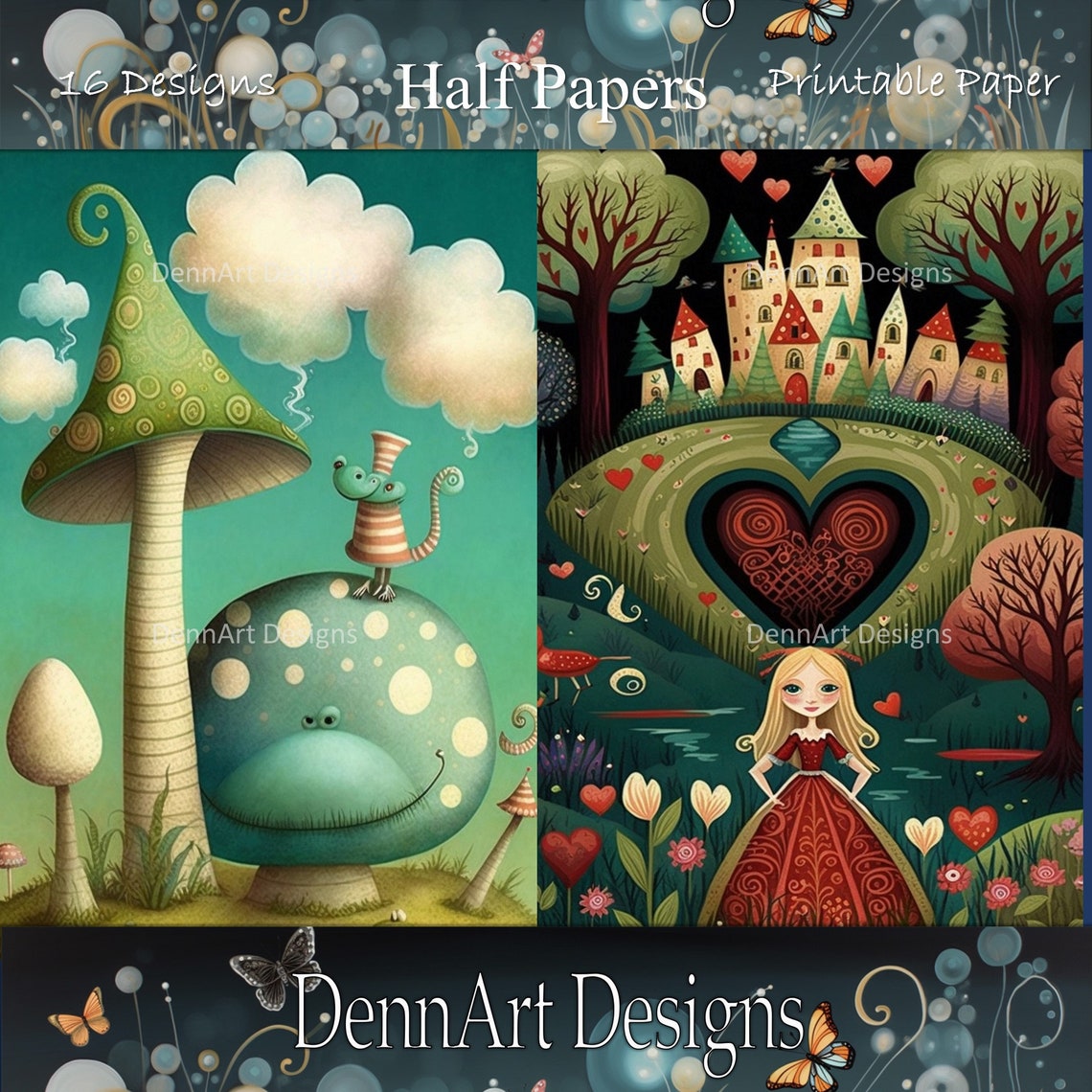 Scrapbook Paper Alice in Wonderland Scrapbooking Paper Printable Paper ...
