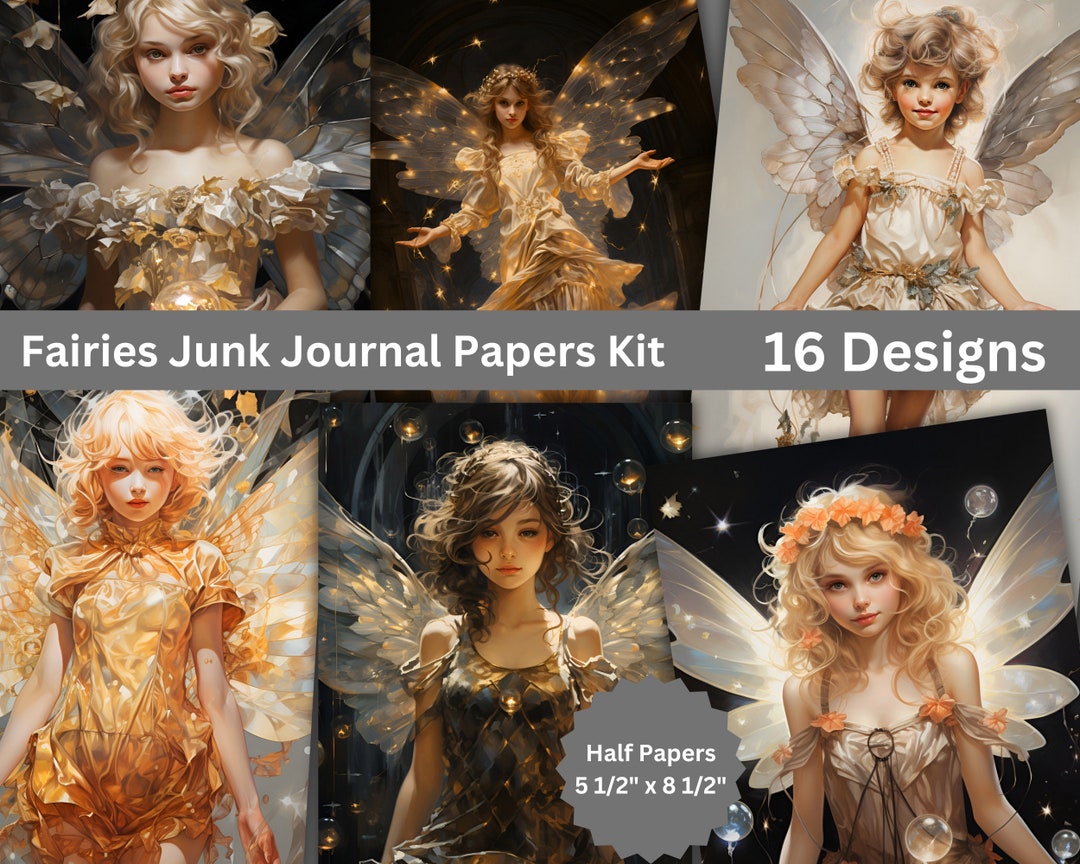 Fairy Scrapbook Paper Kit Fairies Junk Journal Paper Junk Journal Half ...