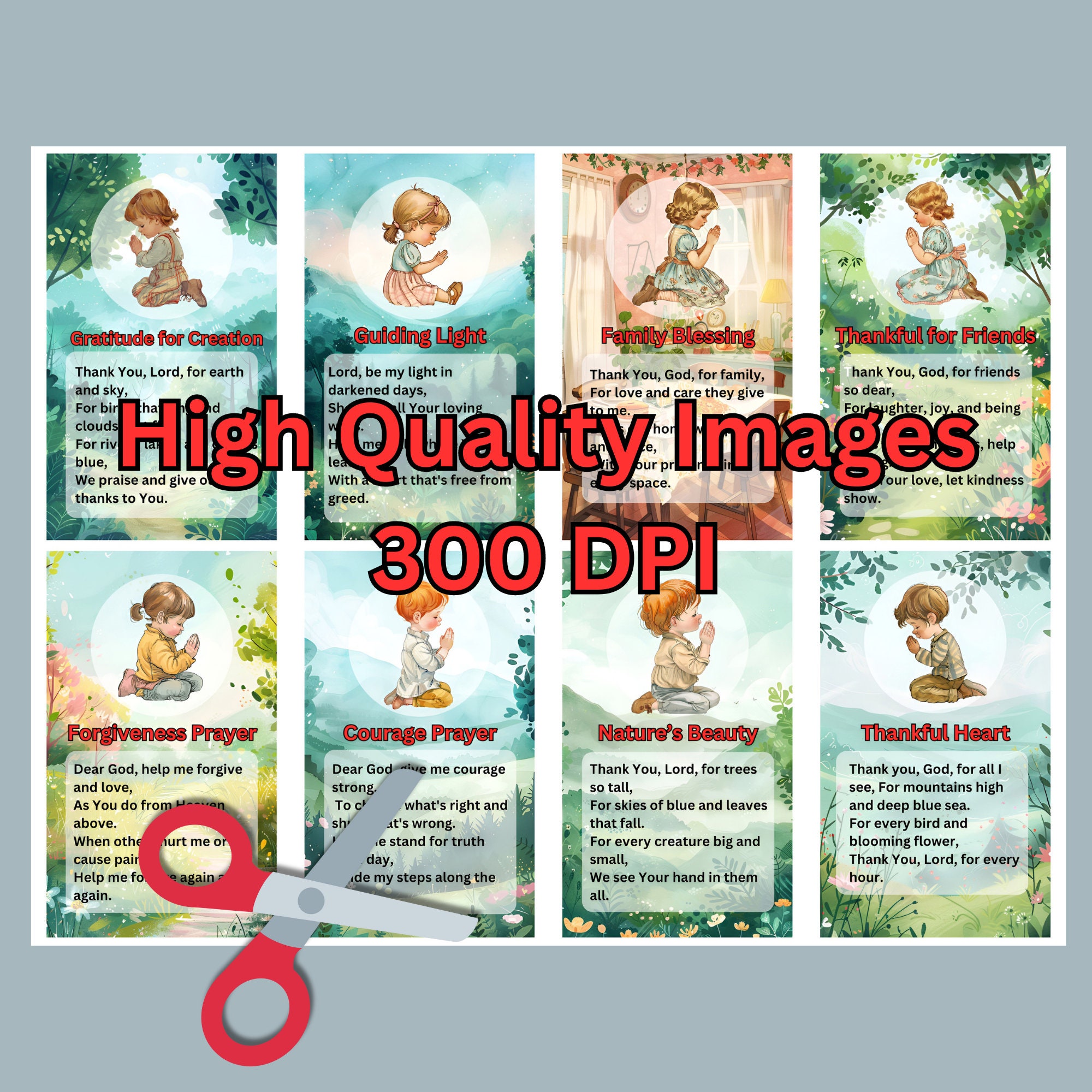 Printable Kids Prayer Cards | 24 Original Prayers for Children ...