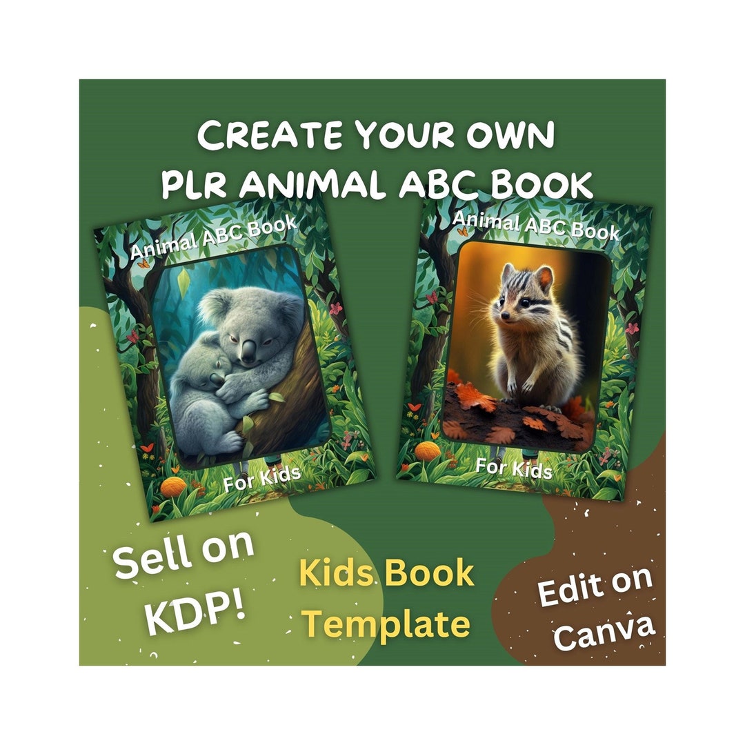 PLR Self Publishing Children Book Template Amazon KDP Canva Template ...