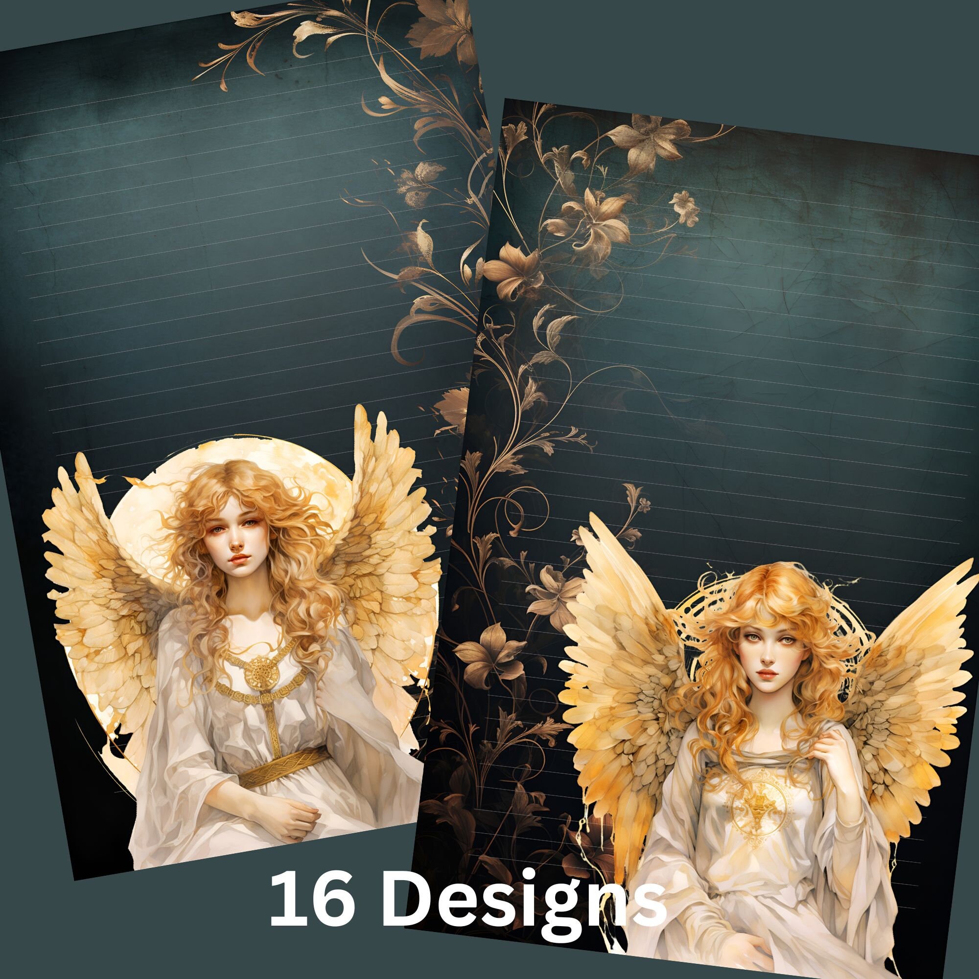 Angel Junk Journal Angel Scrapbook Page Printable Junk Journal Half ...