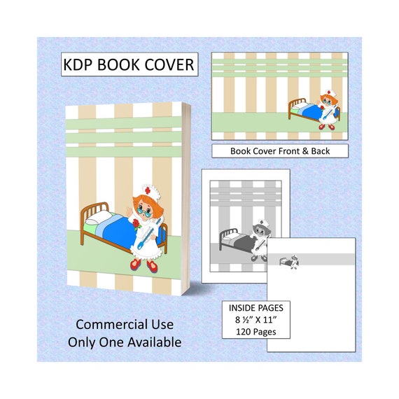 Nurse Book Cover Design KDP Book Cover Kindle Cover Template - Etsy