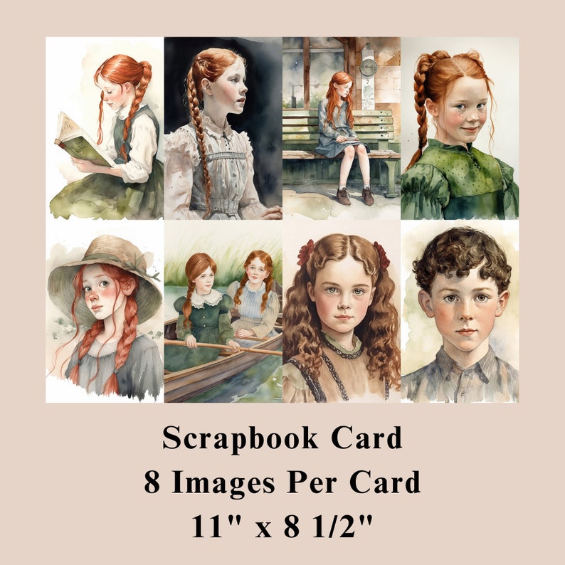Anne of Green Gables Scrapbook Half Papers Scrapbooking Paper for Junk ...