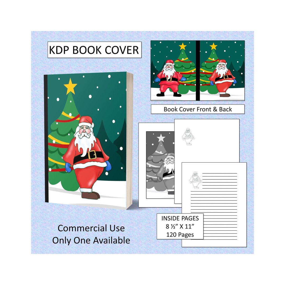 Christmas Santa Claus Book Cover Design Premade KDP Book Cover Kindle ...