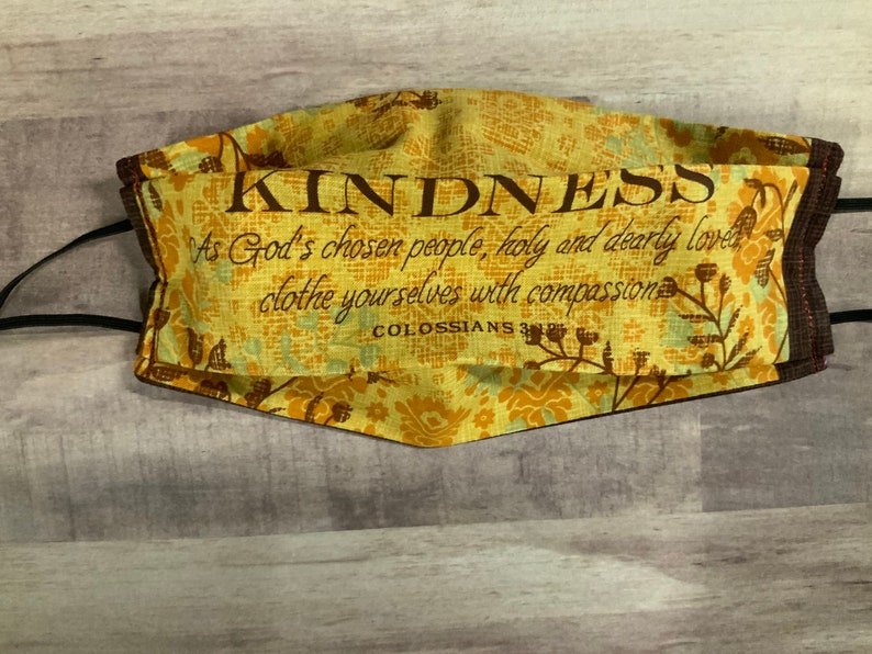 Handmade Reusable Washable Face Mask Kindness Fabric With Filter Pocket ...