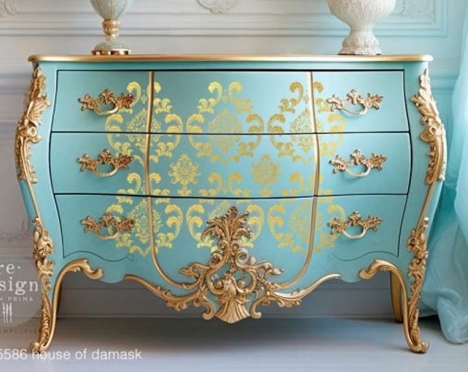 KACHA House of Damask Rub on Transfers for Furniture Redesign With ...