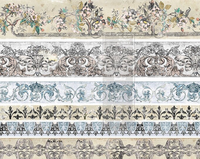 Rub on Furniture Transfers, Furniture Decals, DISTRESSED BORDERS ...