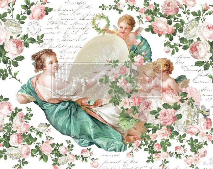Rub on Furniture Transfers Floral ANTHURIUM | Large Rub on Transfers ...