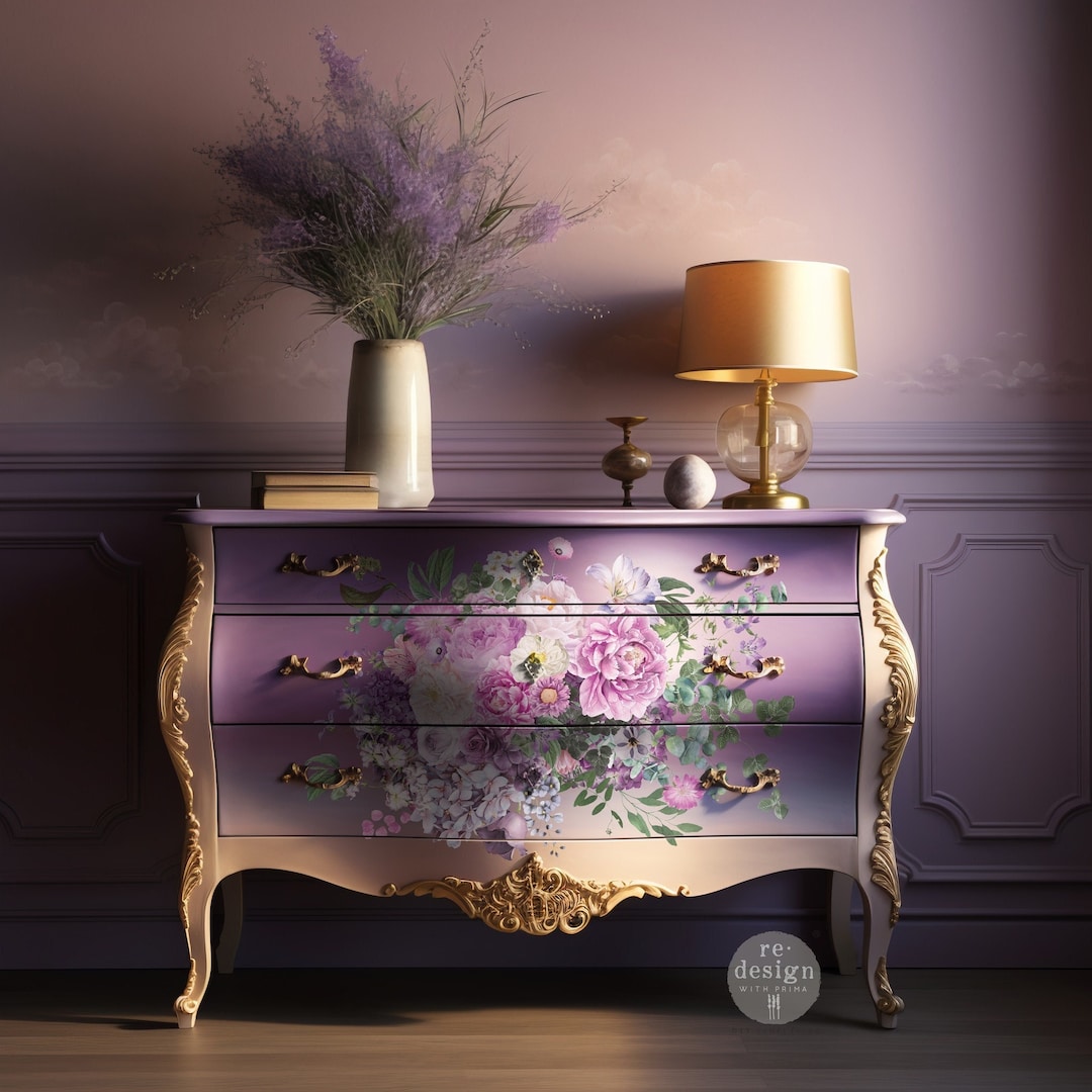 Rub on Transfers for Furniture MORNING PURPLE | Redesign With Prima ...