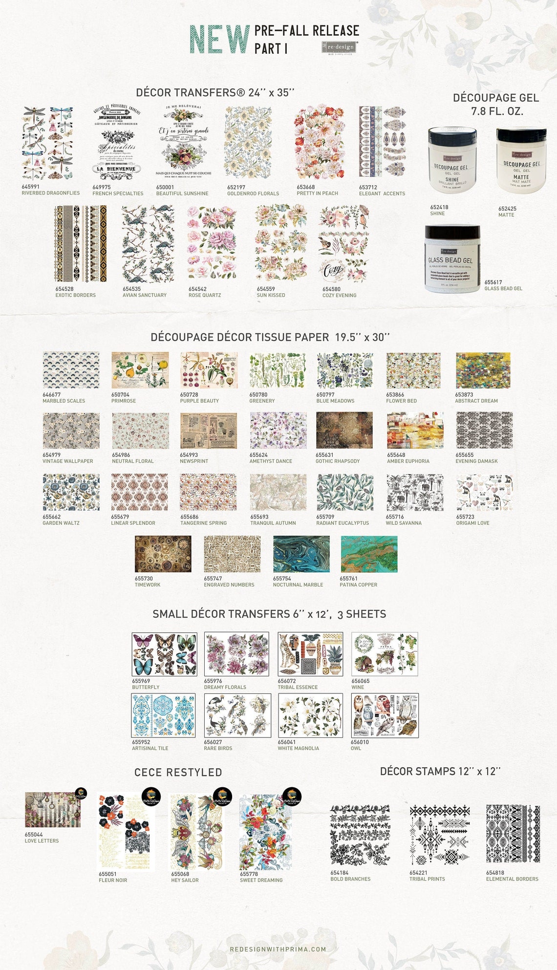 Redesign With Prima Small Transfers, Rub on Transfers, Furniture ...