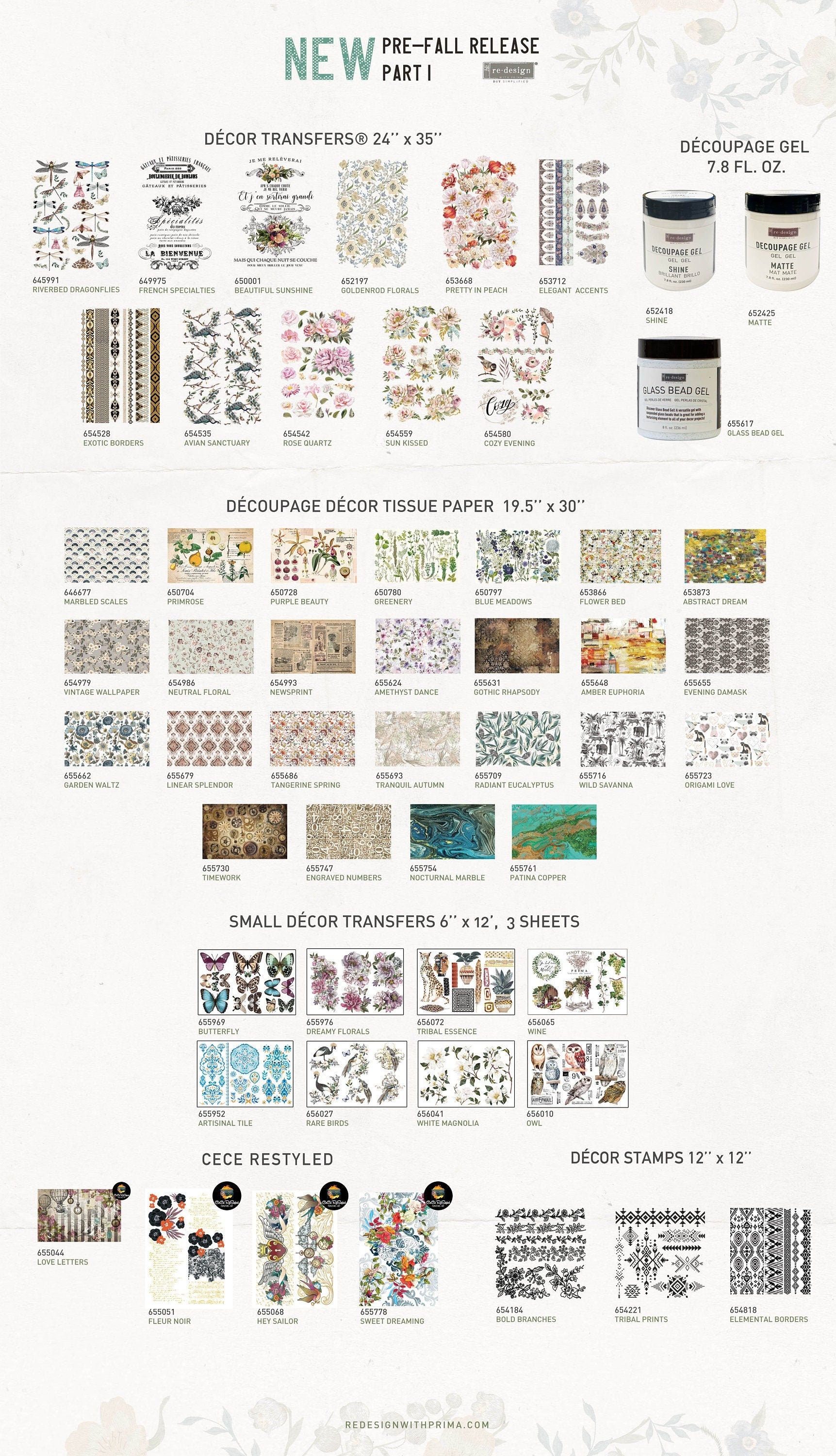 Redesign With Prima Small Transfers Rub on Transfers - Etsy