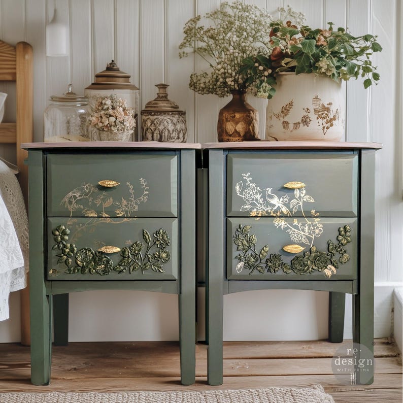 Furniture Transfers A BIRD SONG || Redesign With Prima Rub on Transfers ...