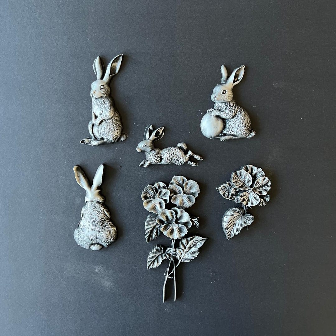 New! Lablanche Molds RABBITS Silicone Mold for Resin || Baking Fondant ...