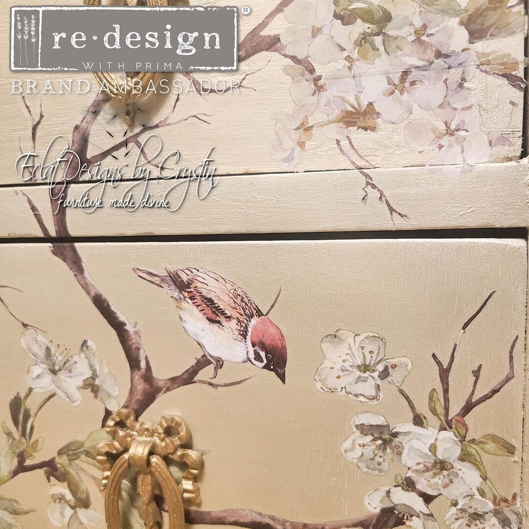Rub on Transfers for Furniture BLOSSOM FLIGHT Redesign With Prima ...