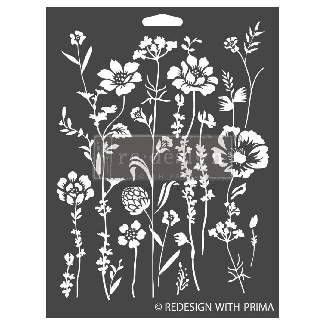 New! Meadow Bloom Stencil for Furniture | Redesign With Prima Stencils ...